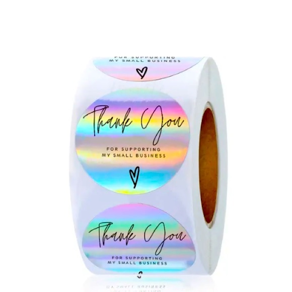 Office | Holographic Thank You Stickers 10 Stickers | Poshmark